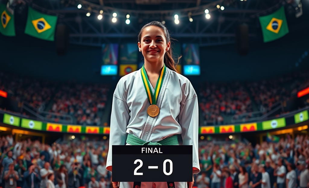 Maria Clara Pacheco Conquista Ouro no Taekwondo - Jornal Materia
